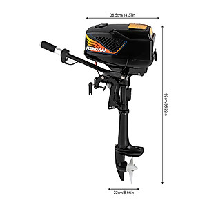 Electric Outboard Motor,5HP Brushless Motor Boat Engine,Outboard Boat Motors,Ideal for Fishing, Boating | 48V, 1200W