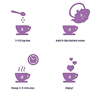 Gardenika Organic Earl Grey Loose Leaf Tea with Lavender and Bergamot Oil, Caffeinated Black Leaves, Kosher, No Natural or Artificial Flavors - 4 oz