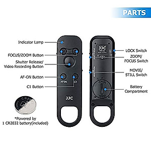 JJC RMT-P1BT Bluetooth Wireless Remote Control Commander for Sony ZVE1 ZV-E1 ZV1F ZV-1F ZV1 ZV-1 RX100VII RX100M7 ZVE10 ZV-E10 A7RV A7RM5 FX30 FX3 A6100 A6600 A7C A7IV A7M4 A7RIV A7RM4 A7SIII Camera