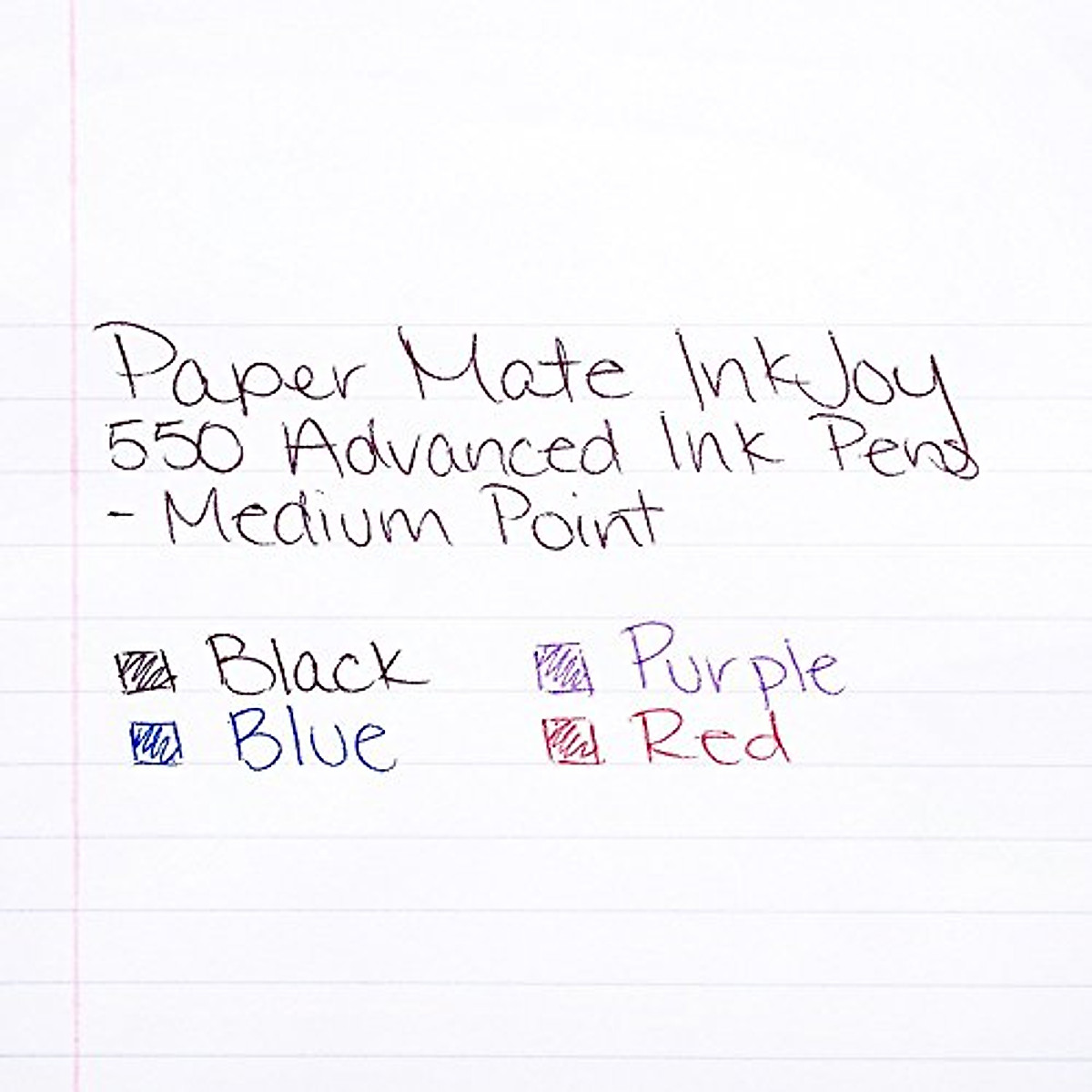 Paper Mate InkJoy 550RT Retractable Ball Point Pen, 1.0mm, Medium Point (12-Pack, Red)