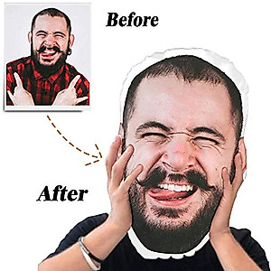 Customized Pillow, Personalized Picture Dog Cat Pet Shaped Pillow 3D Duplex Printing Gift for Lover, 16"