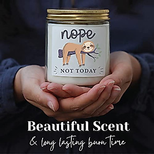 Wishmead Sloth Gifts for Women - Lavender Candle - Sloth Gifts for Girls Sloth Decor - Get Well Soon Gifts for Women - Gift Basket for Women - Funny Gifts for Women Mom