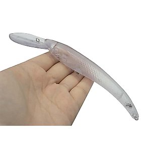 10PCS Unpainted topwater Minnow Fishing Lure 158mm 13.5g Crankbait Artificial Hard Bait Carp Pike Bass Wobblers Deep Diving Fishing jerkbait 9# Free Eye