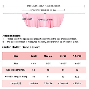 Zando Chiffon Ballet Wrap Skirt for Girls Training Dance Outfit Toddler Ballerina Clothes Dance Skirt for Kids Flowy Short Skirt with Adjustable Band Dance Wear Skirts Z Black & White 7-9 Years