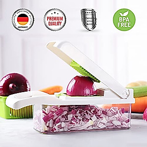 MAIPOR Vegetable Chopper - Onion chopper - Multifunctional 15 in 1 professional food chopper - Kitchen chopper - Dicer Cutter - veggie chopper with container - Vegetable Slicer Cutter - Egg slicer