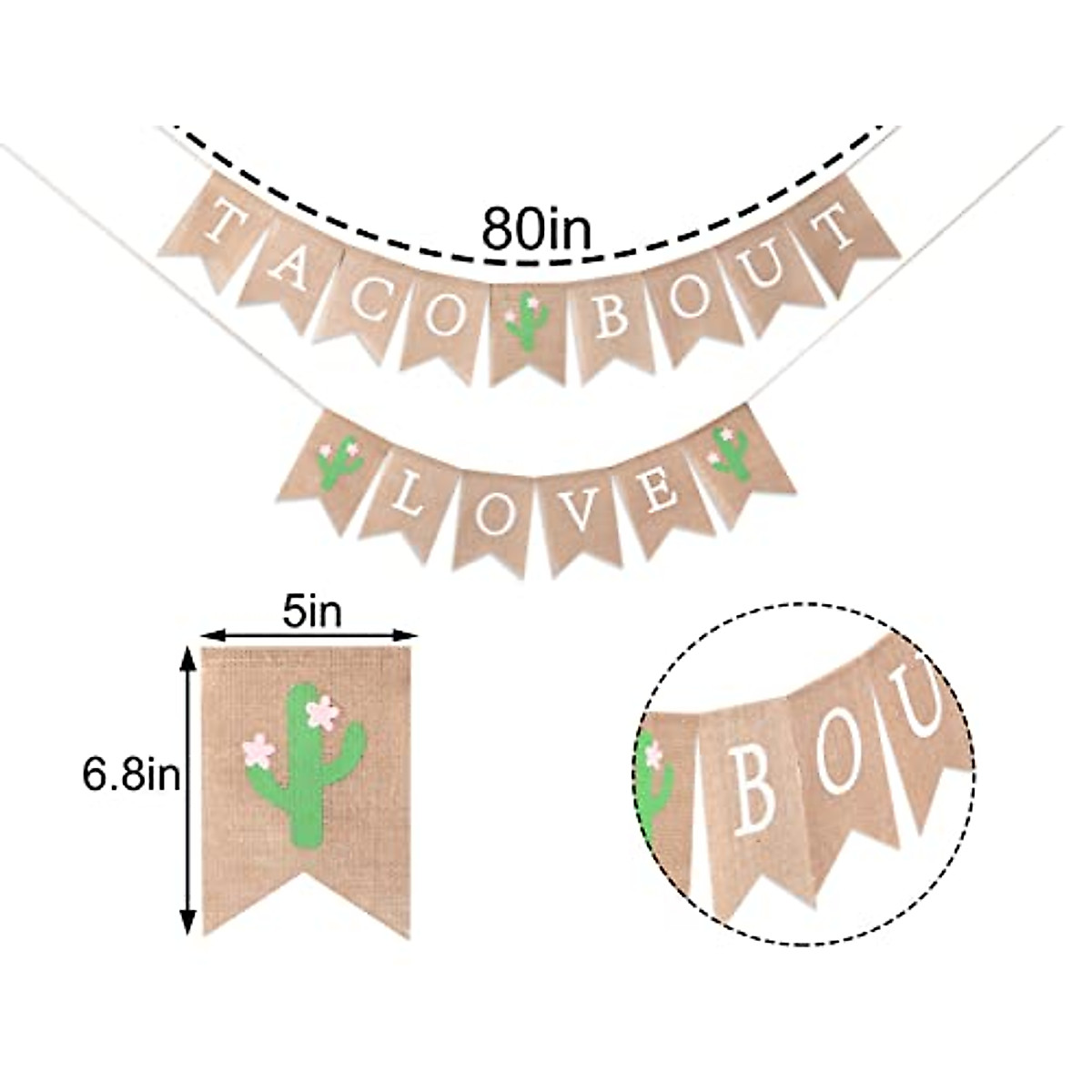 Taco Bout Love Burlap Banner - Taco Bout Love Couples Bridal Shower, Taco Bar Sign, Taco Burlap Banner, Fiesta Bachelorette Party Banner, Fiesta Bridal Shower Decorations, Mexico Bachelorette Theme