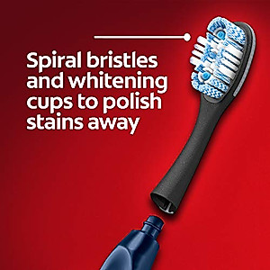 Colgate Keep Soft Manual Toothbrush for Adults with 2 Whitening Brush Heads, Navy