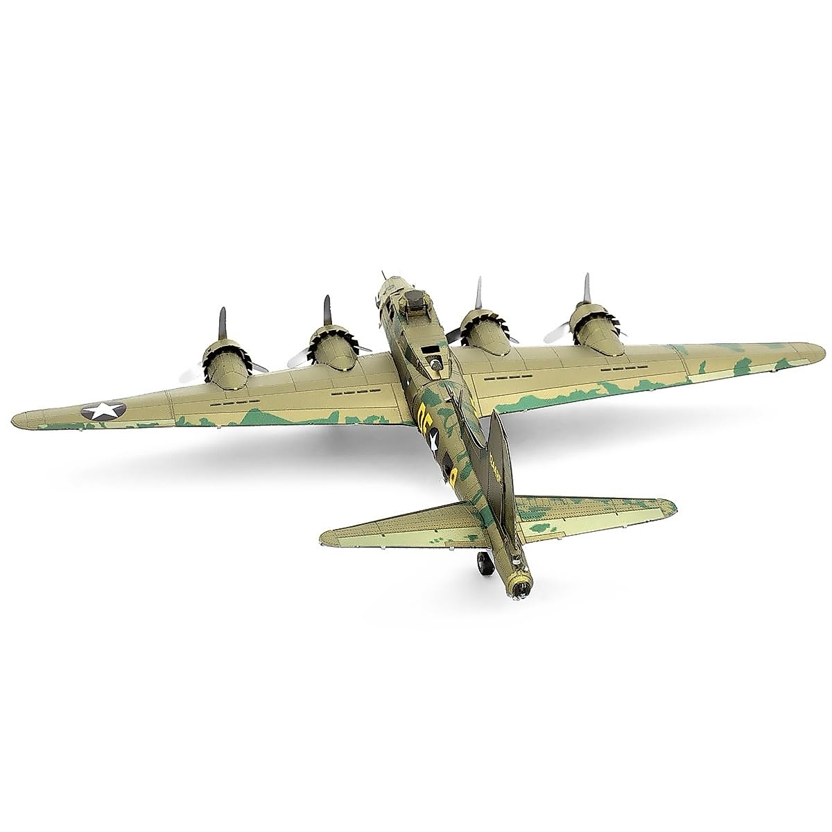 Fascinations Metal Earth B-17 Flying Fortress Color 3D Metal Model Kit Bundle with Tweezers