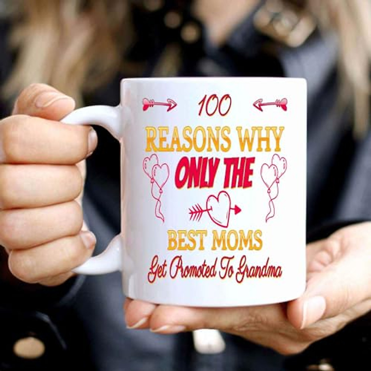 Funny Grandmothers Gift, the Gift for Grandmom To Be - for Moms Navy Multicoloured Unisex Sweat 11 Oz White Ceramic Coffee Mug
