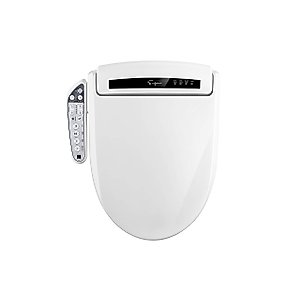 Empava Elongated Smart Bidet Heated Toilet Seat with Warm Air Dryer and Temperature Controlled Wash Functions in White