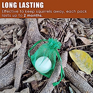 SEEKBIT 10 Pack Squirrel Repellent | Chipmunk Rodent Mice Repellent | Yard, Outdoor, Indoor, Attic, Garden Squirrels Deterrent | Car Engines Under Hood Animal Repeller | Waterproof Long Lasting, Bags