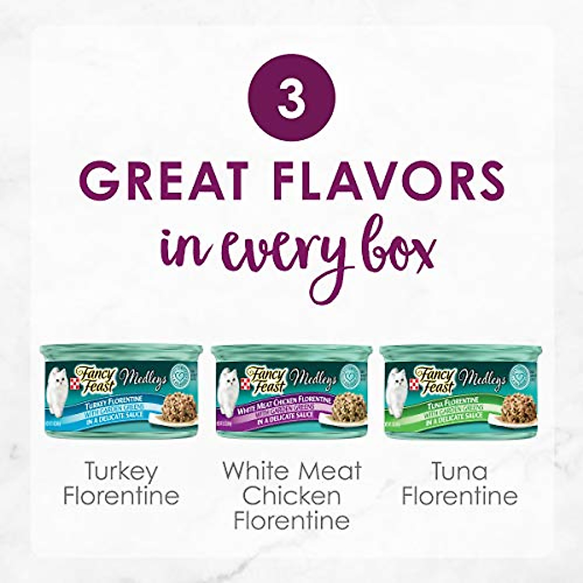 Purina Fancy Feast Medleys Florentine Collection Adult Wet Cat Food Variety Pack, 3 OZ Cans, 12 CT