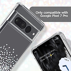 Case-Mate Google Pixel 7 Pro Case - Twinkle Ombre Diamonds - with 10ft Drop Protection & Wireless Charging - Luxury Bling Glitter Case for Pixel 7 Pro, Anti Scratch, Shock Absorbing Materials, Slim