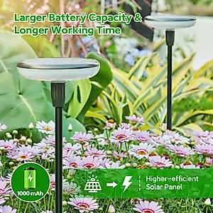 LETMY Solar Outdoor Lights Garden Decor, 6 Pack Super Bright Solar Garden Lights Outdoor Waterproof, Solar Swaying Light, Sway by Wind, Auto On/Off 34LM Outdoor Solar Lights for Yard Patio Pathway