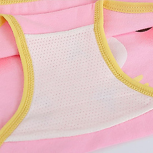 VORLAN Little Girls' soft and breathable Comfort Panty Briefs Toddler Undies, Cotton Bikini Underwear Multipacks (8 colour, L)