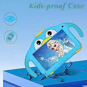 Kids Tablet 7inch Tablet for Kids Android 10 Toddler Tablet Eye Protection 32GB Kids APP Preinstalled Learning Tablet WiFi Education Dual Cameras with Kid-Proof Case YouTube Netflix Google Play Store