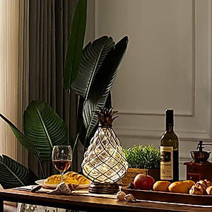 MOZEAL Extra Large Glass Pineapple Light,13 in Lantern Decorative,IP44 Waterproof,6 Hours Timer,Battery Operated,As a Gift,for Farmhouse/Garden/Outdoor/Patio/Porch/Table/Backyard/Beach/Mantle Decor