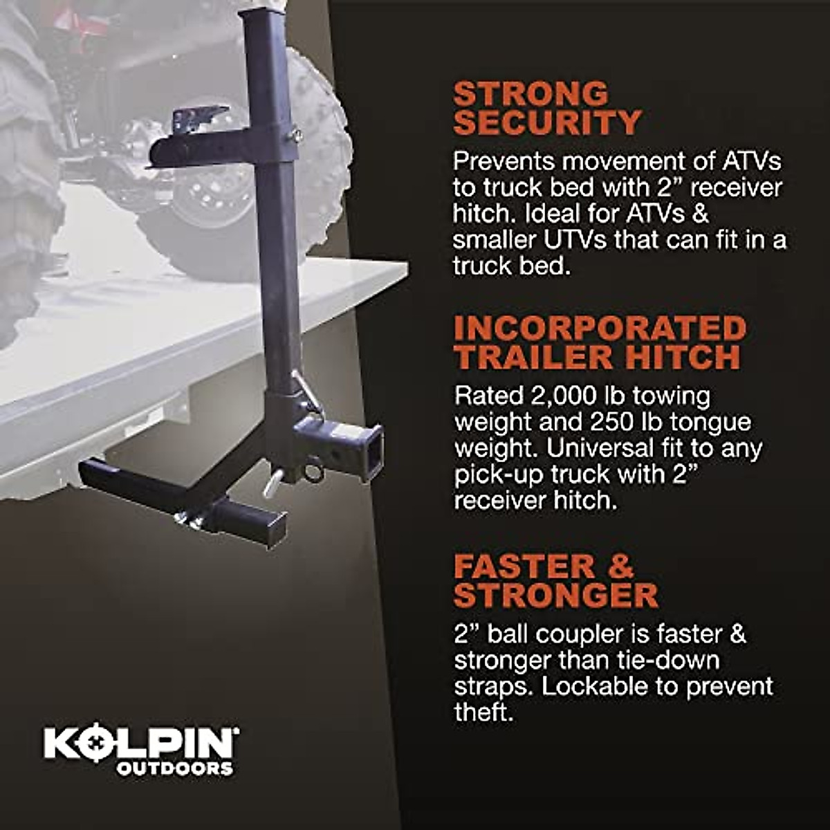 Kolpin Lock-It Rite ATV System - LGD-30-U , Black