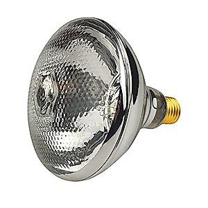 BONGBADA Heat Lamp Bulb PAR38 100 Watt 2 Pack Infrared Heavy Thickened Glass Lamp Bulb for Food Service, Brooder Bulb, Chicks, Pet, Bathroom, Light Therapy, Reptiles and Amphibian Use E26 Base (Clear)