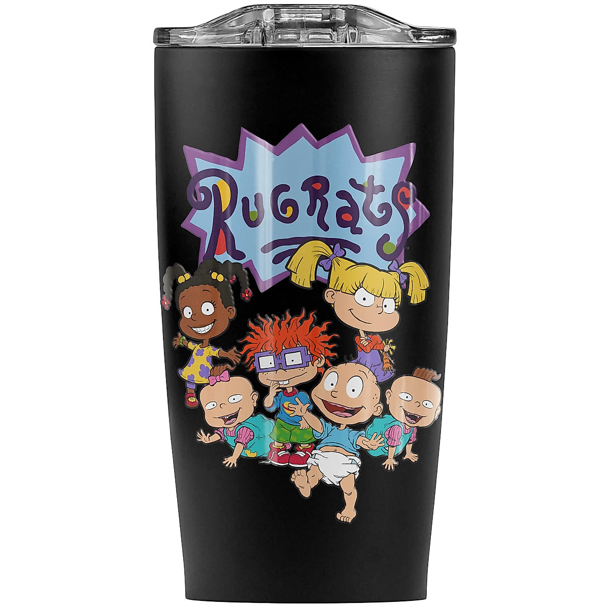 Logovision Rugrats Group Stainless Steel 20 oz Travel Tumbler, Vacuum Insulated & Double Wall with Leakproof Sliding Lid