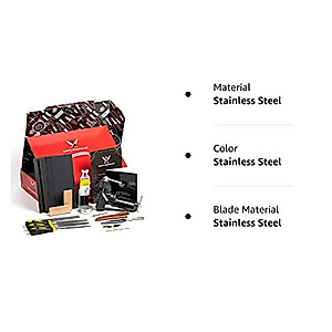 Knife Making Kit DIY Gift for Men - Gift Set, Complete Tools, & Accessories to Make Knife, Stainless Steel Bushcraft Blade, Beginners Guide, Husband Boyfriend Dad Handwork Hobbies, Gift for Him