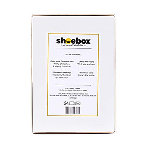 Hallmark Shoebox Funny Boxed Christmas Cards Assortment (4 Designs, 24 Christmas Cards with Envelopes),Assortment Box,1XPX1932