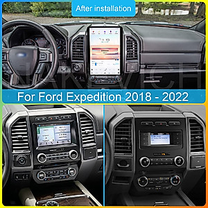 NAKEVICH 14.4 Inch Qualcomm Android 11 Car Radio for Ford Expedition 2018 2019 2020 2021 Stereo Replacement Tesla Style Dash IPS Touch Screen Android Auto GPS Navigation Head Unit Multimedia Player