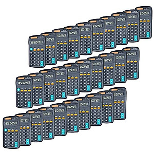 Basic Calculator Dual Power 8 Digit Desktop Calculator (Black,Set of 30)