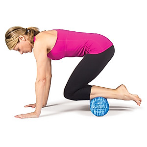 OPTP PRO-ROLLER Soft Density Foam Roller - Professional 18 Inch Foam Roller for Massage; Short Foam Roller and Physical Therapy Roller for Balance and Stability Training Exercises - Blue 18” x 6”