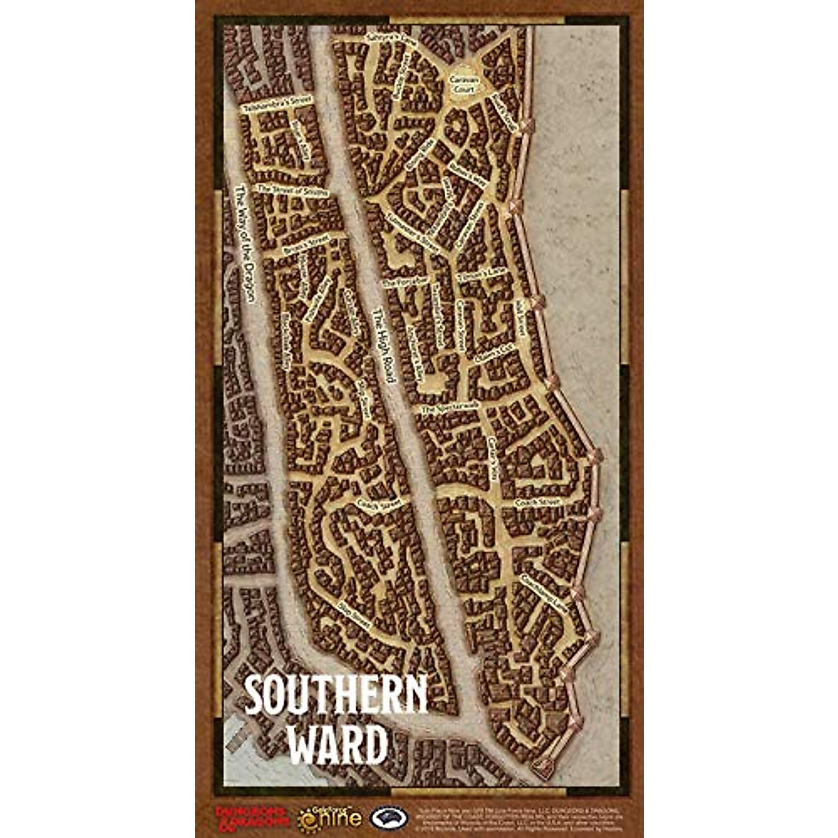 Gale Force Nine Dungeons & Dragons Waterdeep Dragon Heist Vinyl Map Set, Multi-Colored