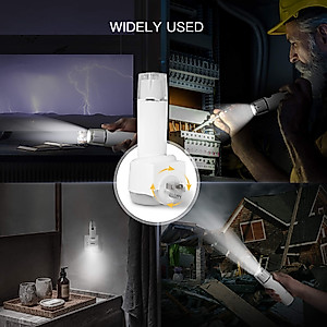 THOVAS Emergency FlashLight, Multi-Function LED Power Failure Light, Handheld Light, Rechargeable Flashlight, Plug-in Night light, 3-in-1 Power Failure Flashlights, Lighting Sensor Night Light, 3 Pack