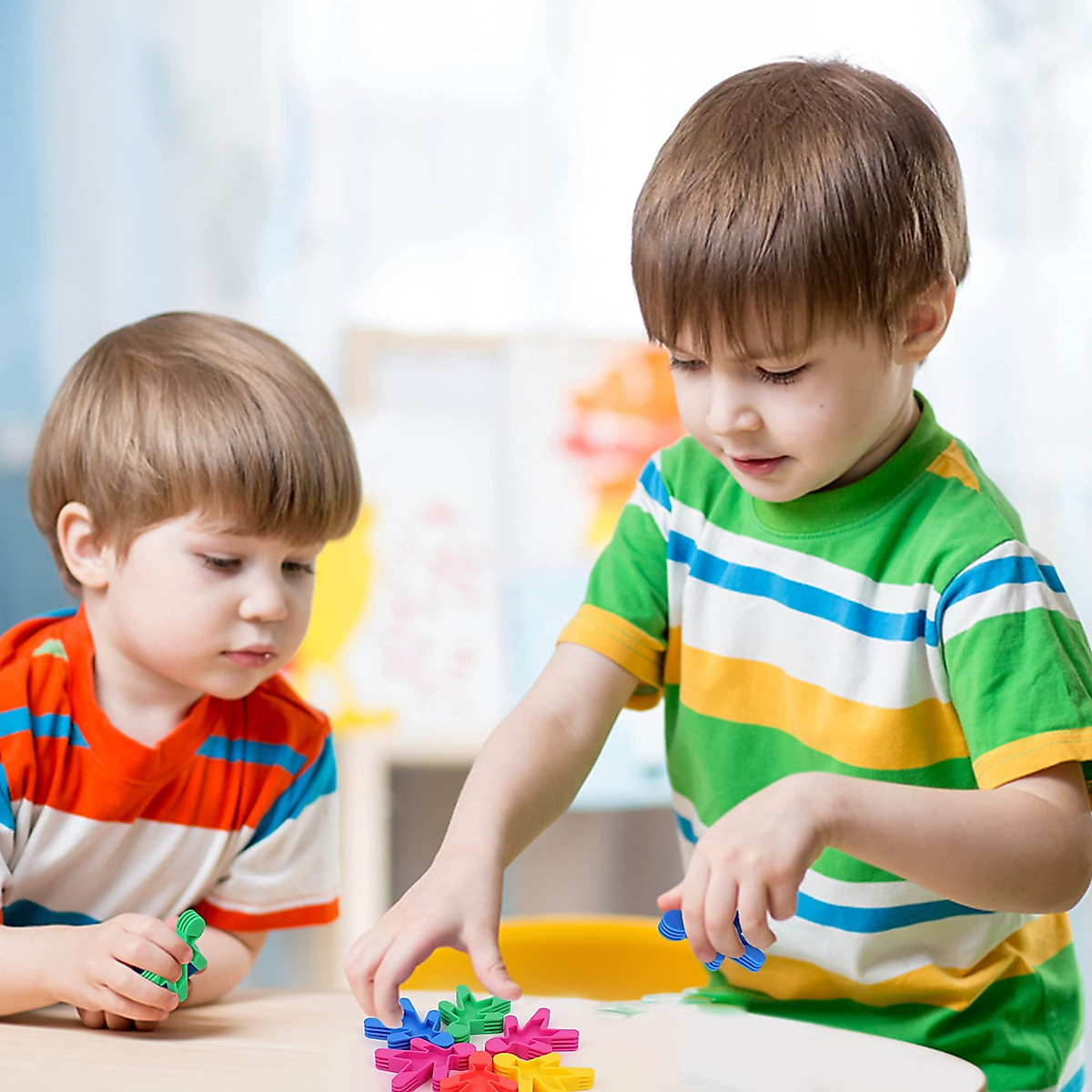 Play Build Building Toys, 50 Piece Connecting Toy Figures for Preschool & Kindergarten Classrooms, Kids STEM Learning Toy, for Boys & Girls Ages 3+