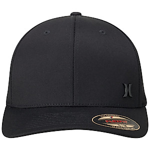 Hurley Men's Baseball Cap - Iron Corp Fitted Hat, Size L/XL, Black