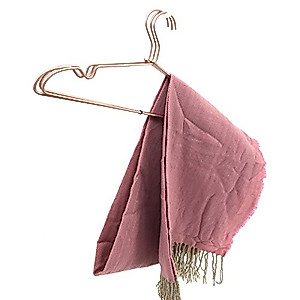 10Pack Koobay 13" Non Slip Rose Gold Wire Top Children Clothes Suit Coat Metal Hanger