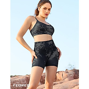 YEOREO Workout Shorts Scrunch Butt Jada Shorts Trainning 3.6" Shorts Black M