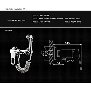 MINJING Bidet Faucets Bathroom Tap Bidet Toilet Sprayer Bidet Washer Mixer Shower Bidet Double Switch Hot and Cold Water