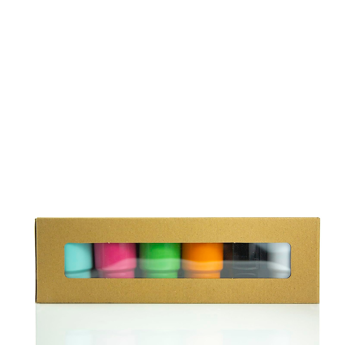 Hogg 3oz Tumbler Shot Glasses in Multiple Colors with lid and stainless straw (6 Pack), DIY, Customizable, Reusable, Single Wall Insulated, Stainless Steel