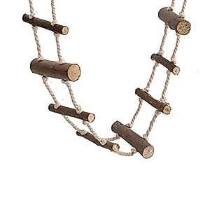 Budgie Toys Rat cage Accessories 18×13×6 pet Hamster Soft Long Climbing Rope Ladder Suspension Bridge for Birds Toy