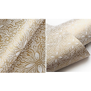 Glow4u Self Adhesive Decorative Contact Paper Shelf Liner for Kitchen Cabinets Drawer Dresser Shelves Wall Arts and Crafts Decor 17.7x78.7 Inches