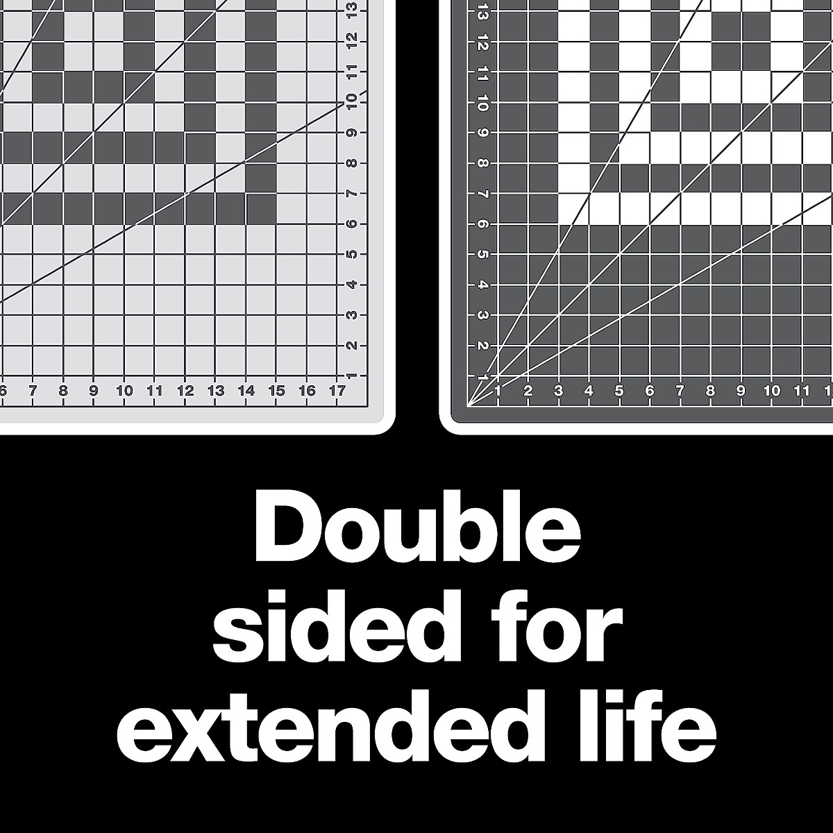 Fiskars 12x18 Inch Cutting Mat (12-83707097J) , Gray