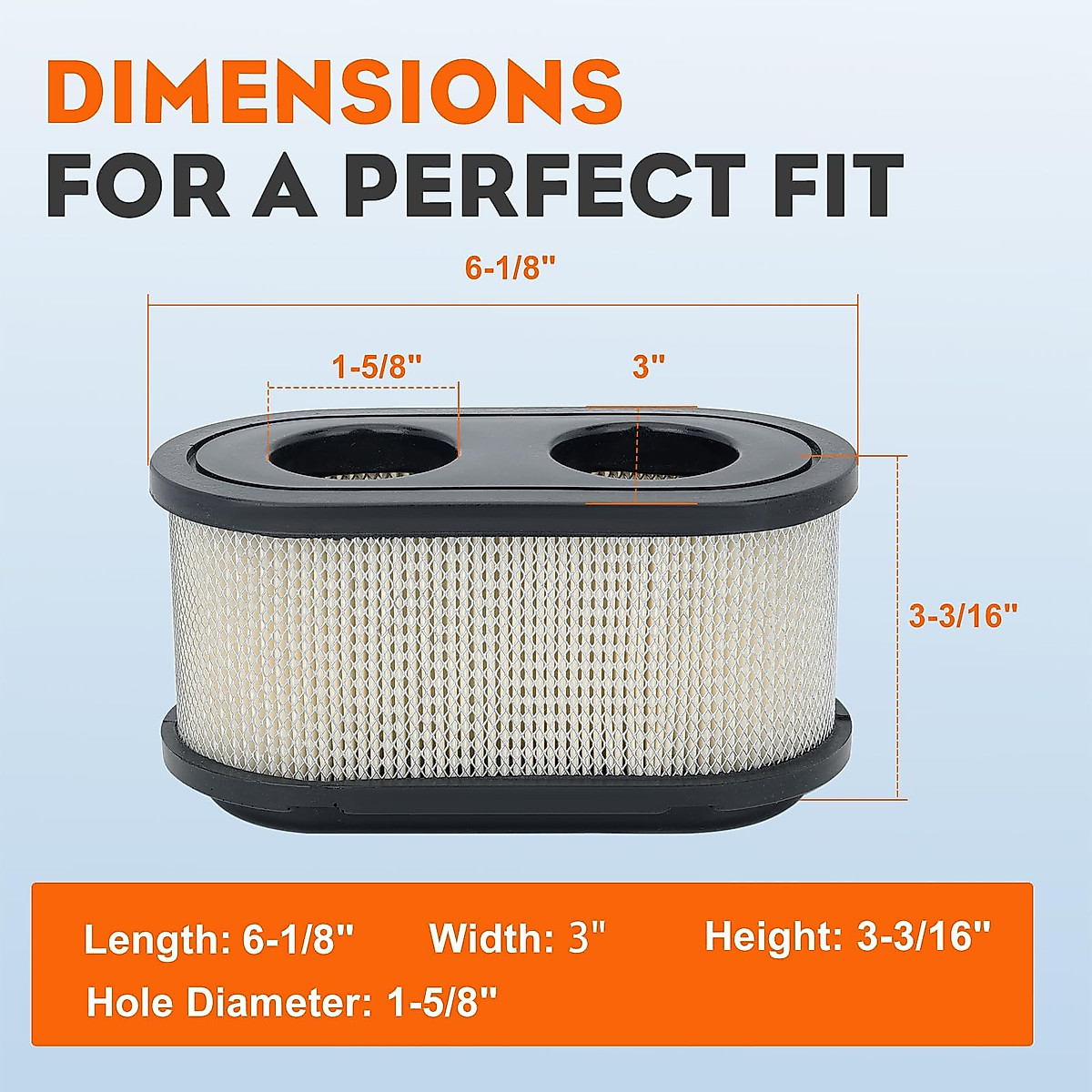 Hipa 127-9252 136-7806 SS5000 Air Filter for Toro Timecutter 42 Inch 50 Inch Riding Mower SW5000 SW4200 SS4250 Parts 74731 74726 74723 74741 74657 74661 74667 74675 74680 Lawn Mower 2 Pack