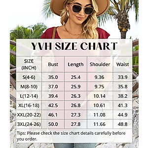 YVH Women's Tops, Tees & Blouses Summer Short Sleeve Ruffle V Neck Semi Casual Shirts for Women, Polka Dot Black, L