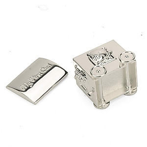 K COOL Shiny Silver Baby Tooth Box Metal Kids Keepsake Origanizer Train Tooth Holder Children Tooth and Curl Fairy Container Christening Gift for Child Memory