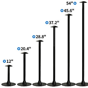 NEXCOVER Boat Cover Adjustable Height from 12" to 54" ABS Support Pole (1 Pack) | 6-Stage Extension System Pontoon Boat Cover Poles