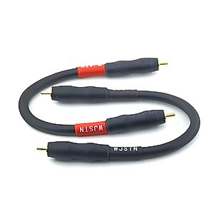 WJSTN RCA to RCA Audio Cable RCA Male to Male Stereo Audio Cable ， for Home Theater, HDTV, Amplifiers, Hi-Fi Systems 2-Pack (6 inches)