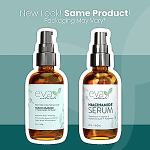 Niacinamide Serum for Face, Firming Moisturizer Serum with Niacinamide Vitamin B3 + Hyaluronic Acid - Pore Minimizer, Restores Elasticity, Reduces Blemishes, Discoloration Serum (2oz)