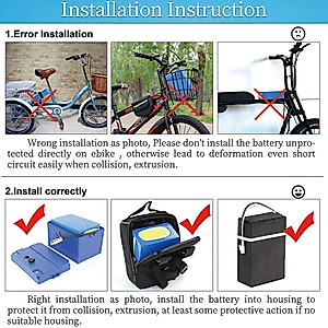 72V 20AH Ebike Battery with 60A BMS Protection for 72V 3000W 2500W 2000W 1500W Ebike, Motorcycle, Scooter, Go Kart, PVC Lithium Battery Pack