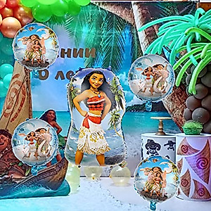 5 Pcs Foil Balloons for Moana Birthday Party Baby Shower Decorations… (Moana1)