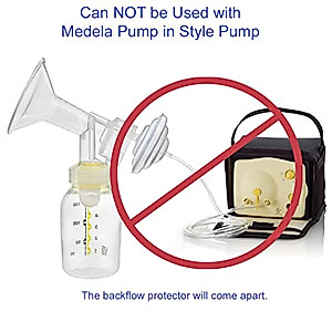 Maymom Backflow Protector, Long Stem, Compatible with Spectra S1, S2 and 9 Pumps, Compatible with Medela Flanges and Medela Parts; 2pc