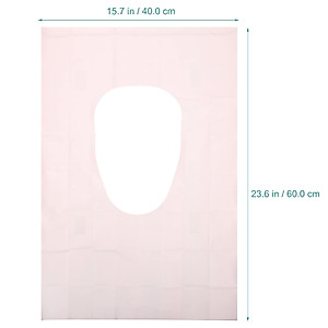 GLEAVI Disposable Toilet Seats Covers: 50pcs Portable Thick WC Pad Toilet Mat for Baby Pregnant Mom Kids Potty Training Airplane Road Trips Camping Public Restrooms Pink
